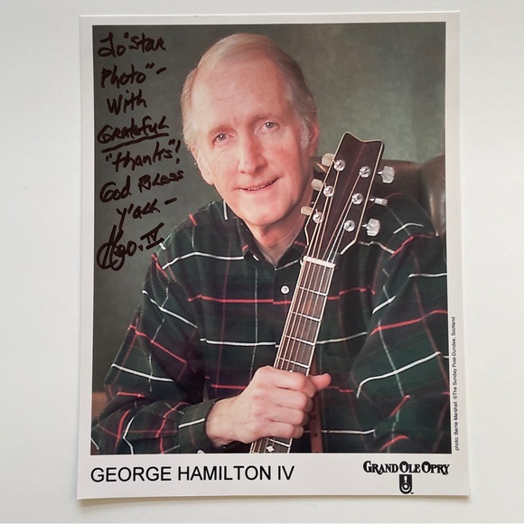 Other | George Hamilton Iv Signed Autograph 8x1 Photo Original Country ...